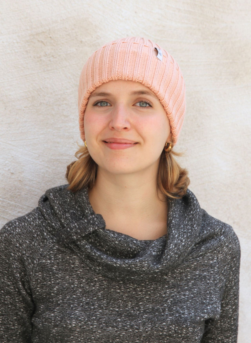 Ribbed beanie | Pink | ARYSA | Atelier La Pomme