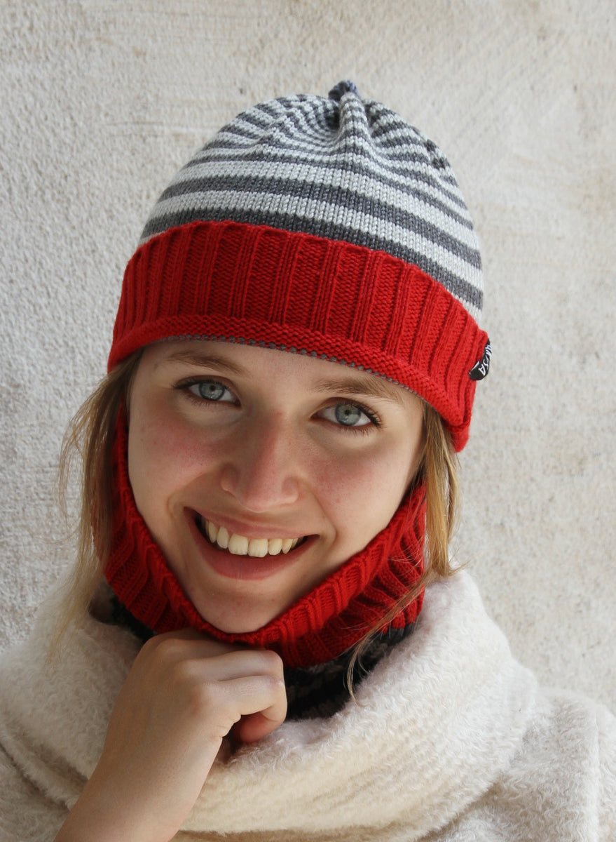 Ribbed beanie | Red | ARYSA | Atelier La Pomme